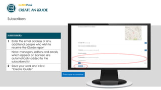 About the iGuide portal -- Licensee | PPTX