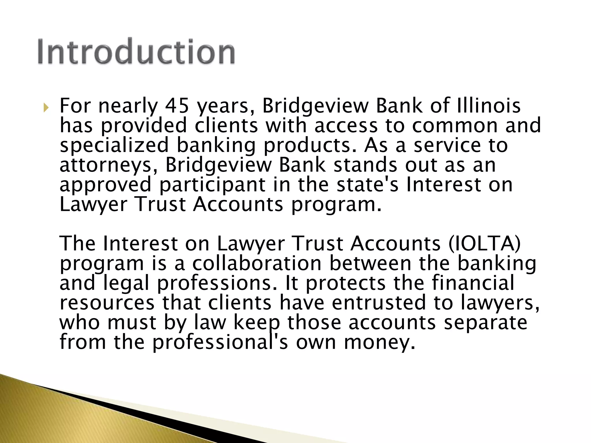 About the IOLTA Account | PPTX