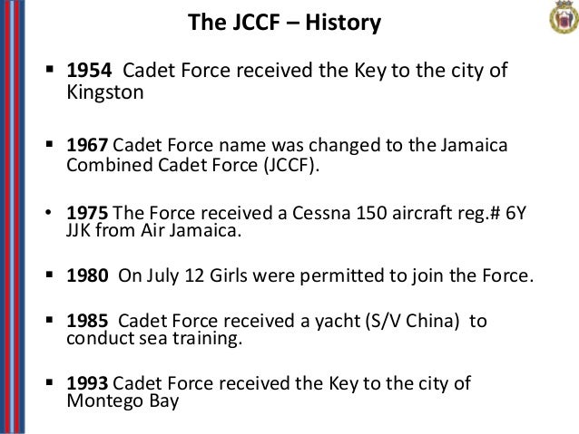 About the Jamaica Combined Cadet Force
