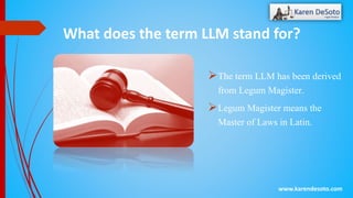 About the LLM degree | PPTX