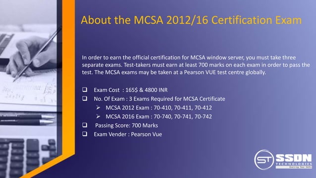 About the MCSA Certification Training | PPTX