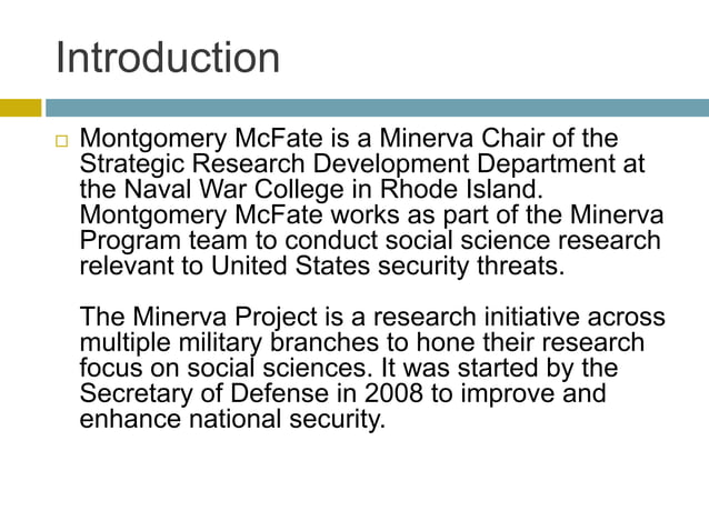 About the Minerva Program | PPTX