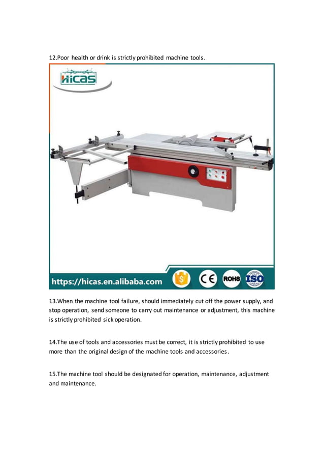 About the sliding table panel saw safety procedures | DOCX ...