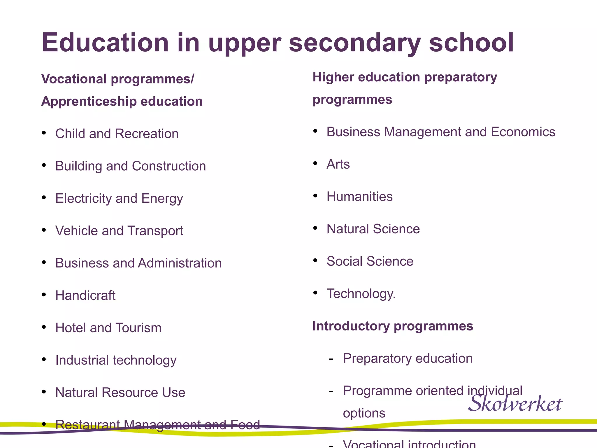 The Swedish School System | ODP