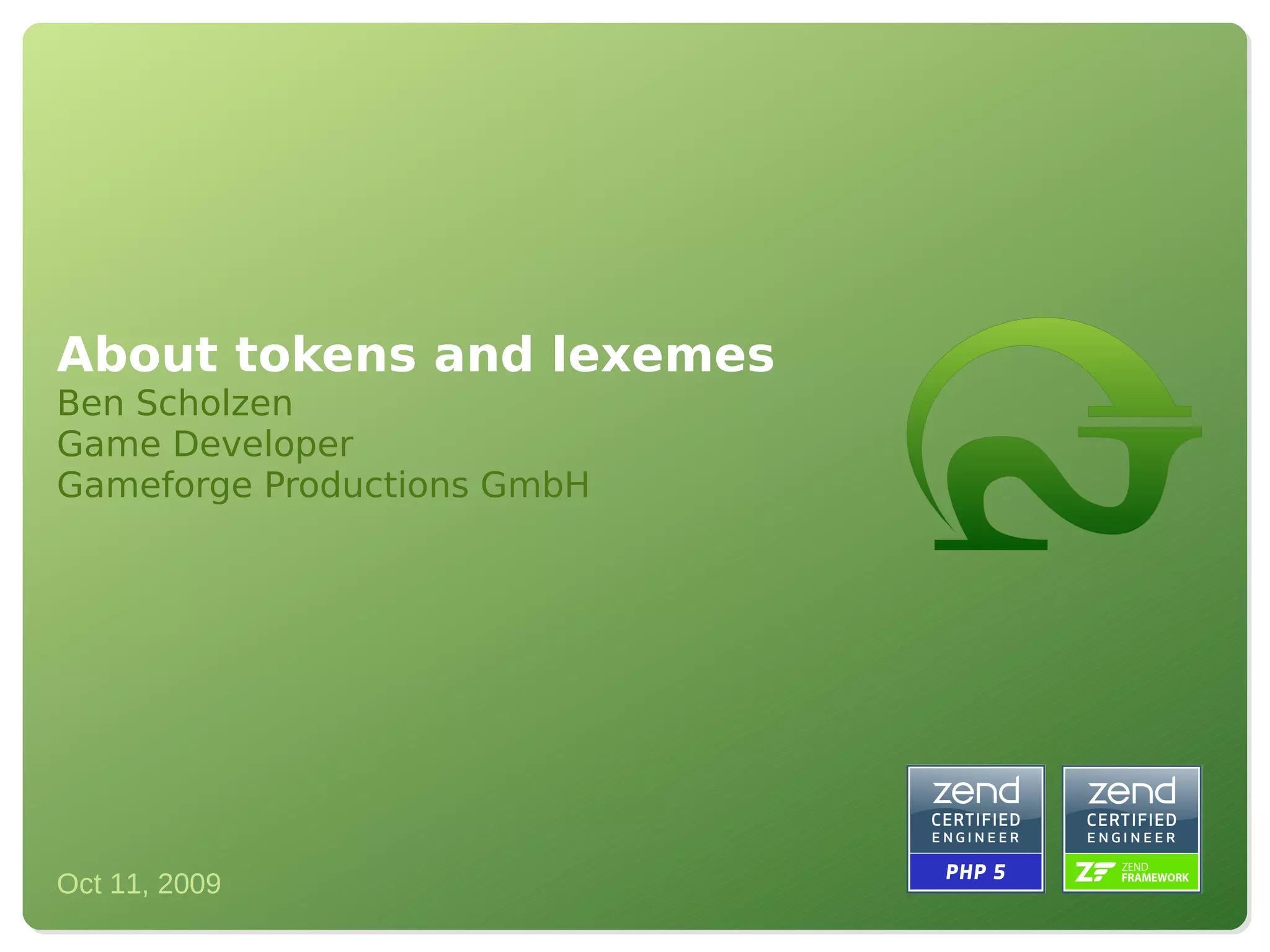 About Tokens and Lexemes | PPT