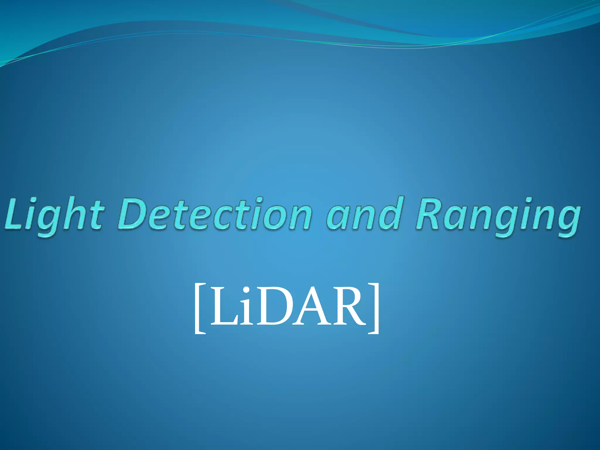 LiDAR | PPT