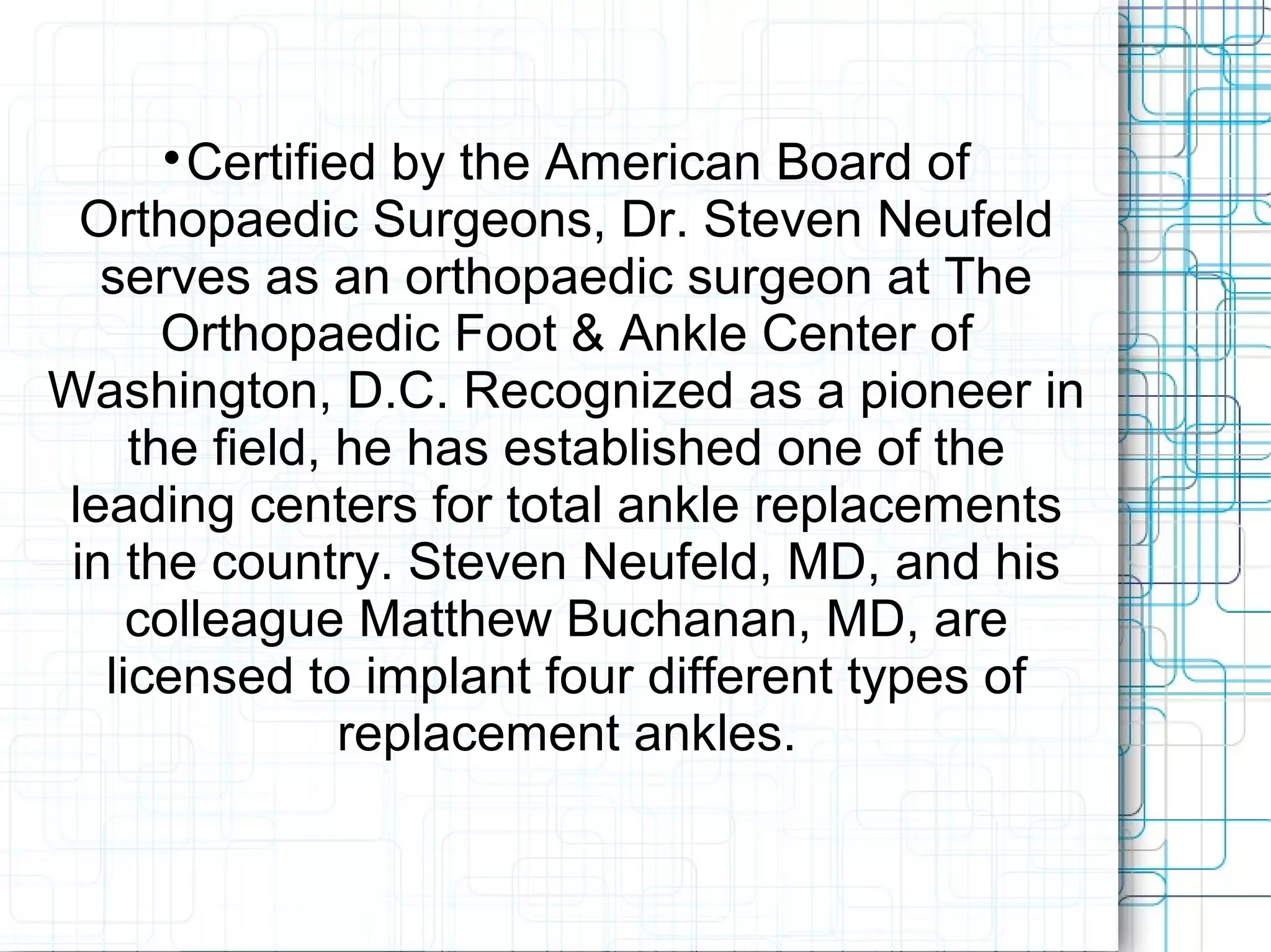 About Total Ankle Replacement Surgery | PPT