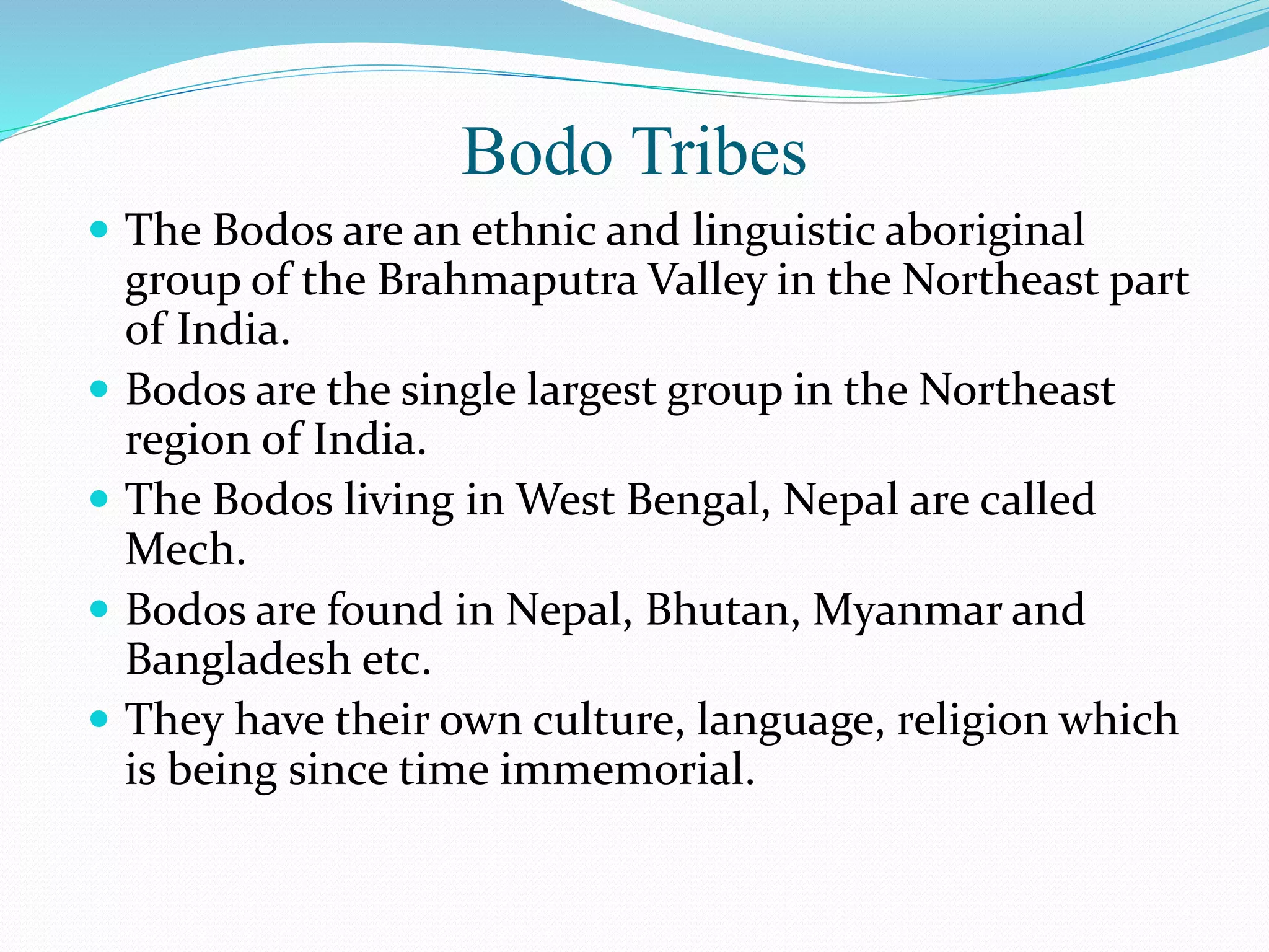 Bodo Tribe of Assam | PPTX