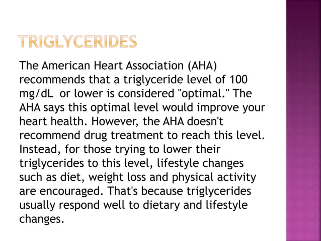 About triglycerides | PPTX