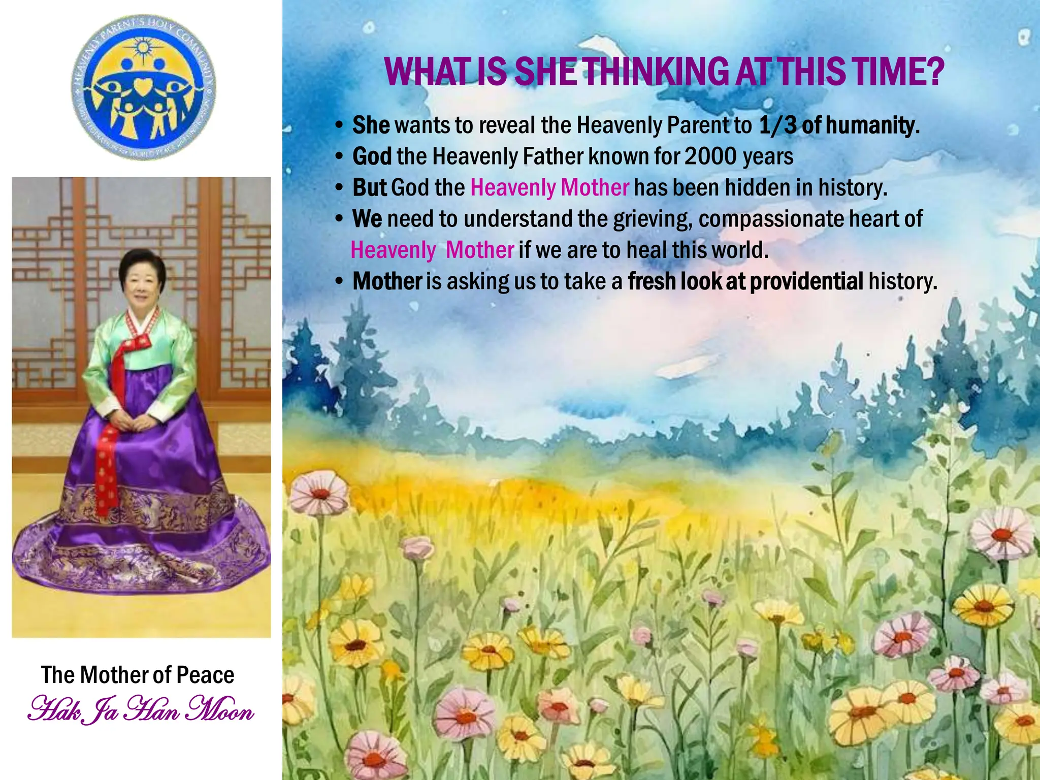 About True Mother. Hak Ja Han Moon. Mother of Peace | PDF