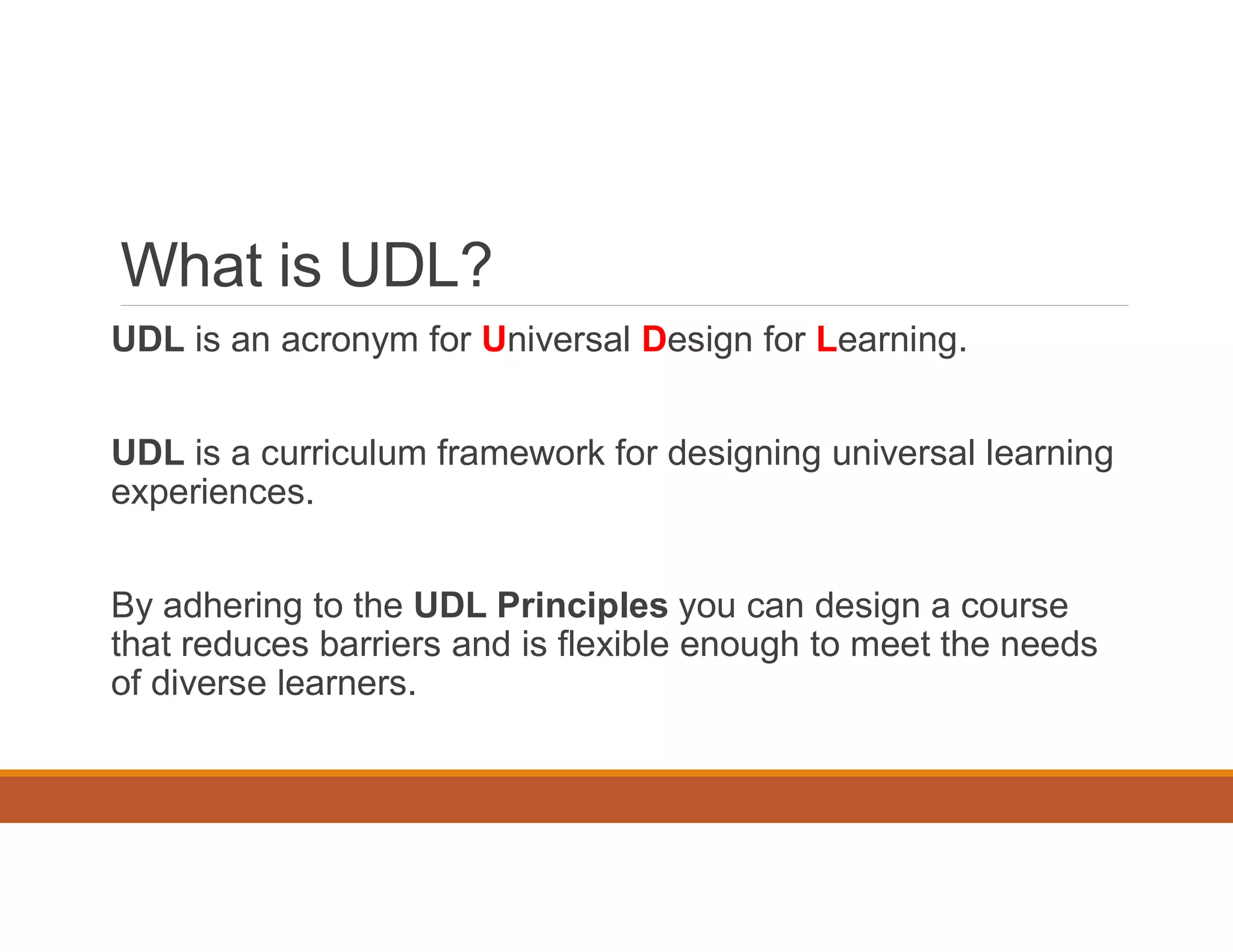 UDL and New Course Design | PDF