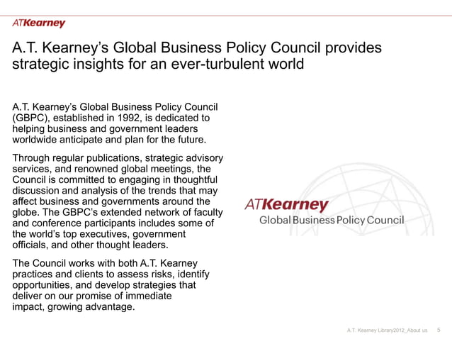 A.T. Kearney: About Us | PPTX