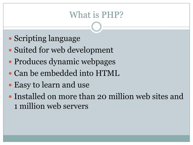 PHP Review | PPT