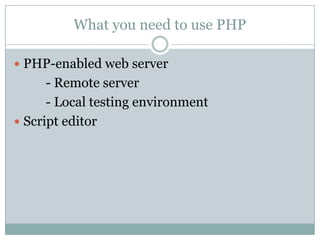 PHP Review | PPT