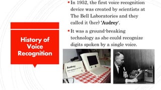 The concept of Voice Recognition. | PPTX