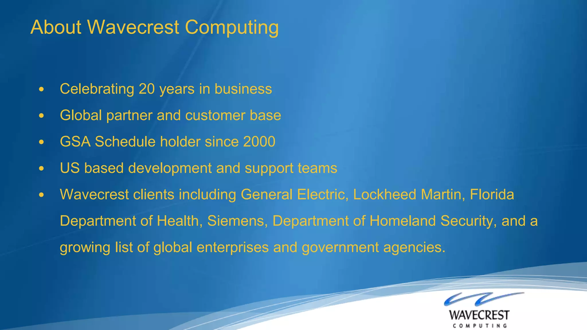 About wavecrest Computing | PPT
