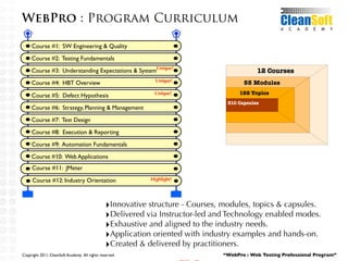 Make a career in software testing: WebPro - Web Testing Professional ...