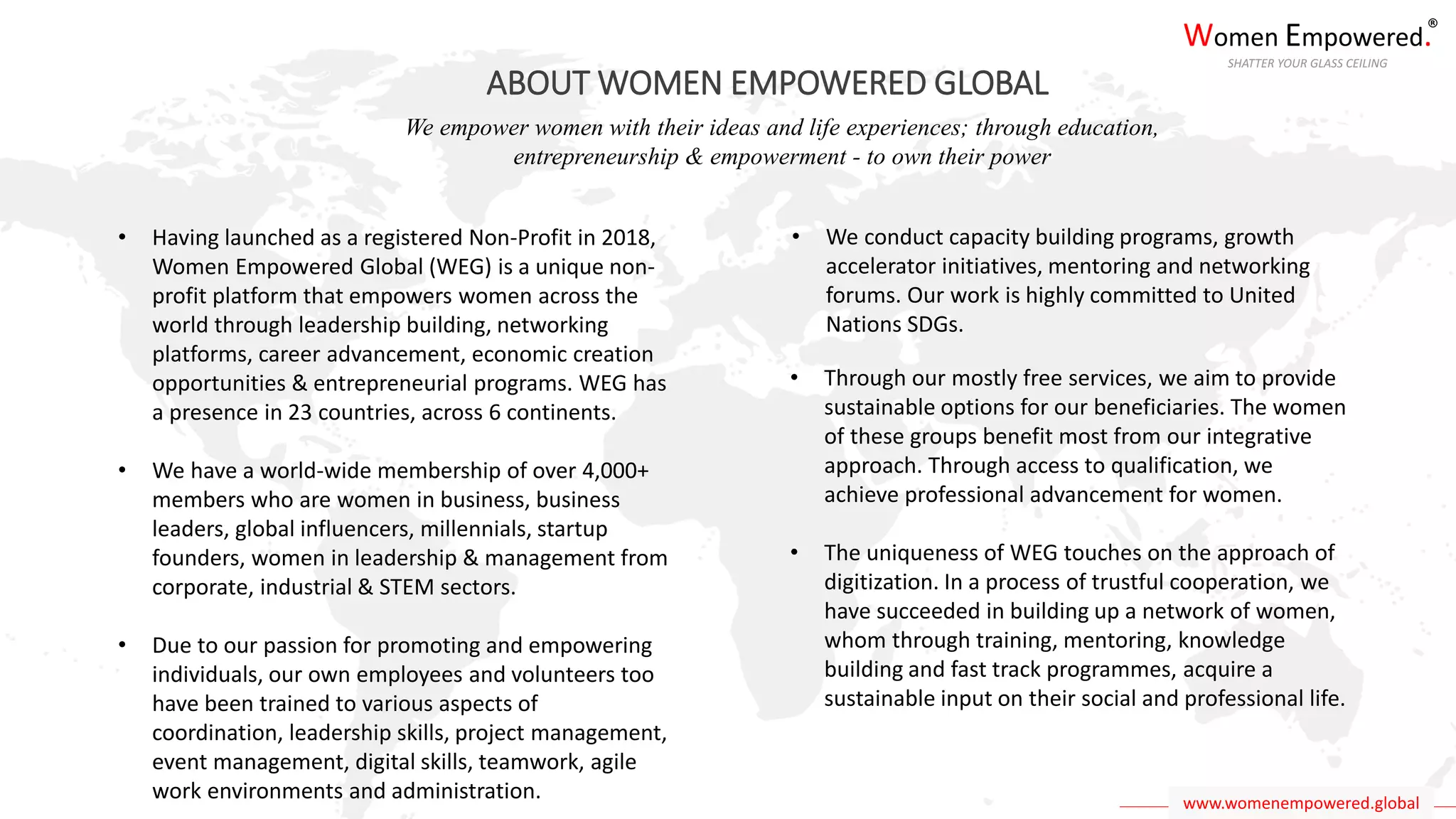 About Women Empowered Global 2020 | PPTX