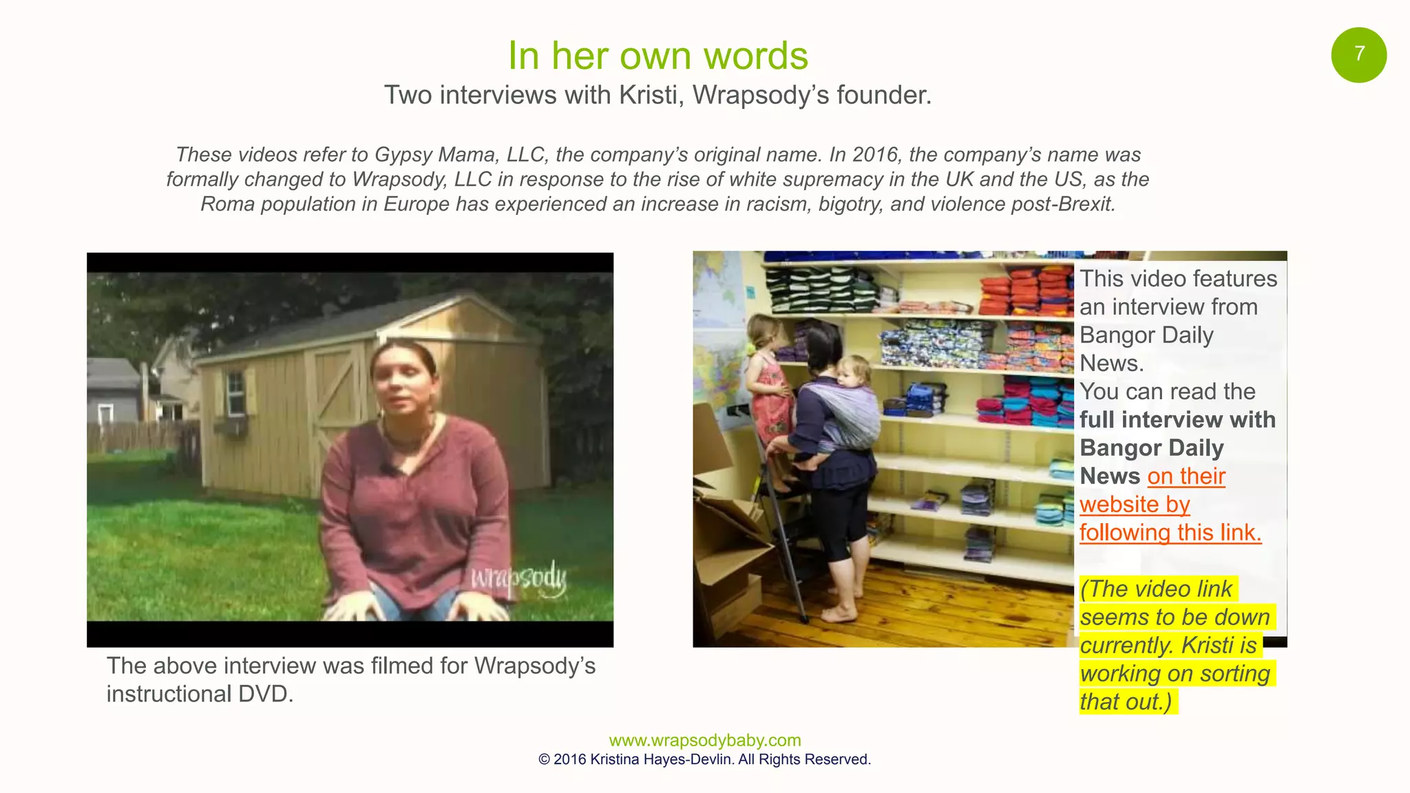 Wrapsody: The brand story and values | PPTX
