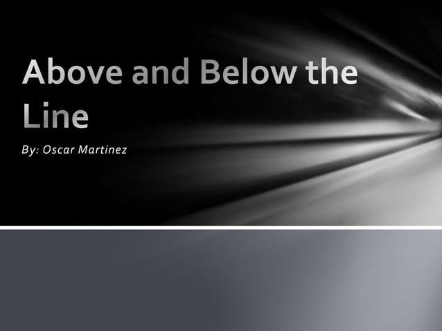 Above and below the line | PPT