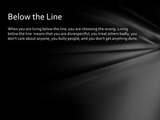 Above and below the line | PPT