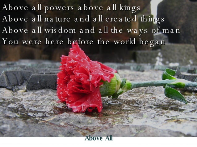 Above All | PPT