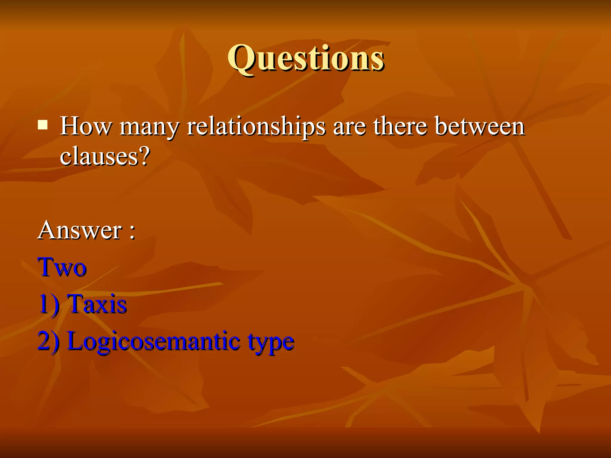 Above The Clause & Below The Cluase In Functional Grammar | PPT
