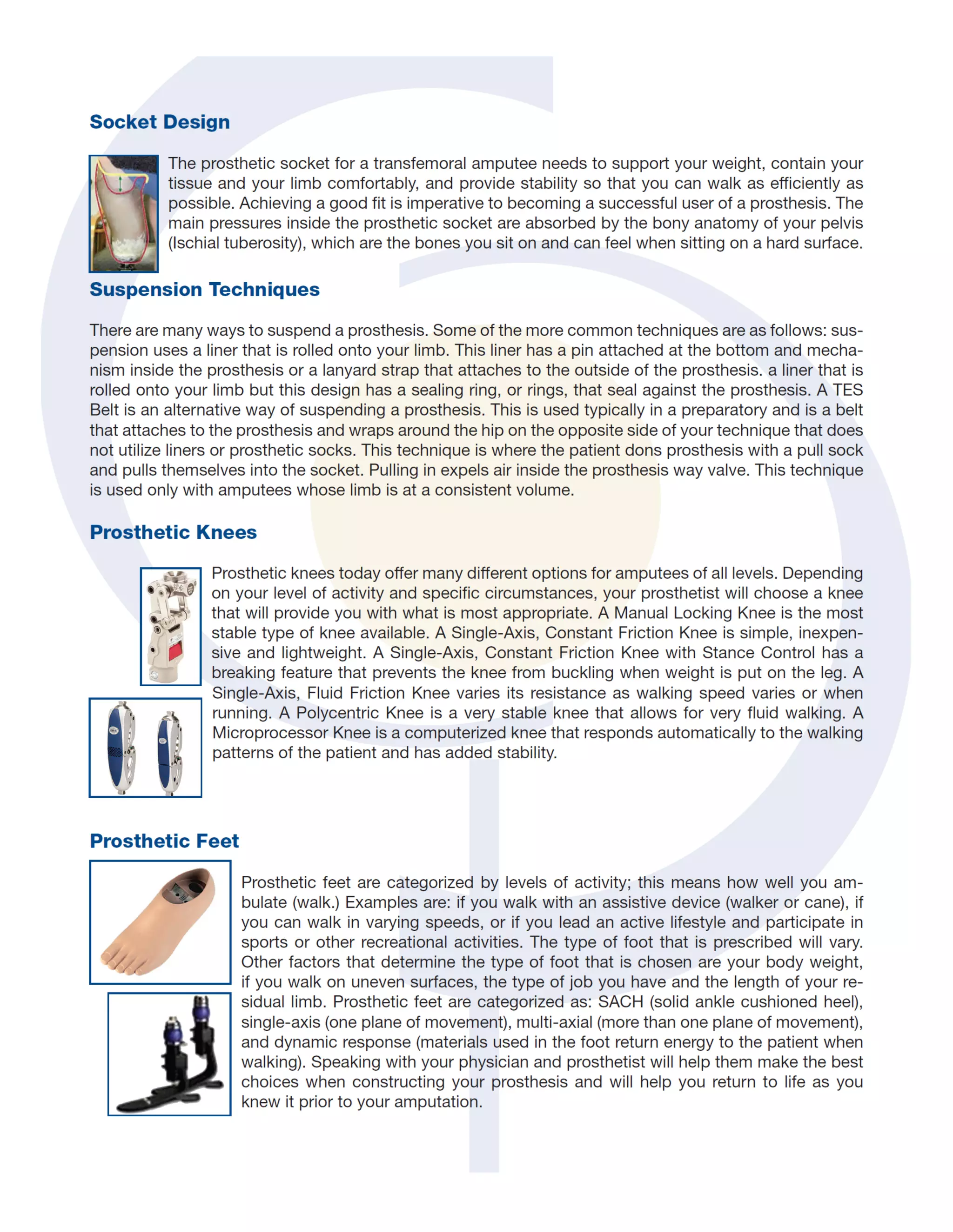 Above Knee Amputation An Overview Of Prosthetic Care | PDF