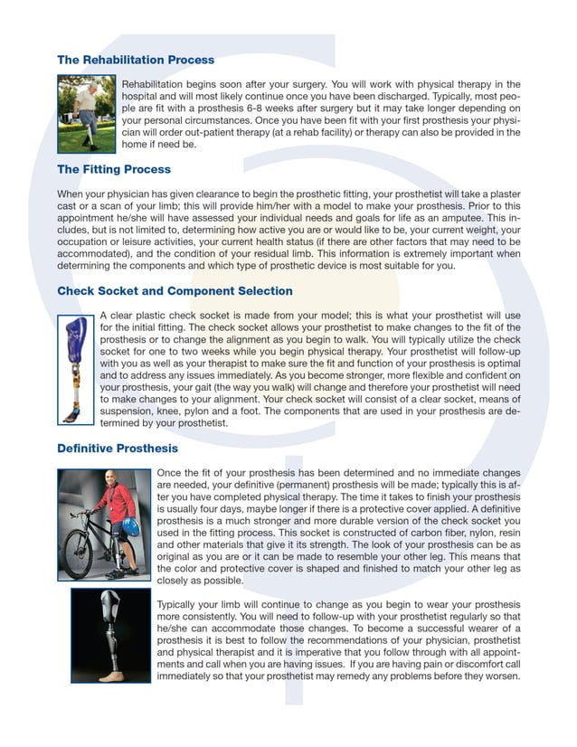 Above Knee Amputation An Overview Of Prosthetic Care | PDF | Surgery ...