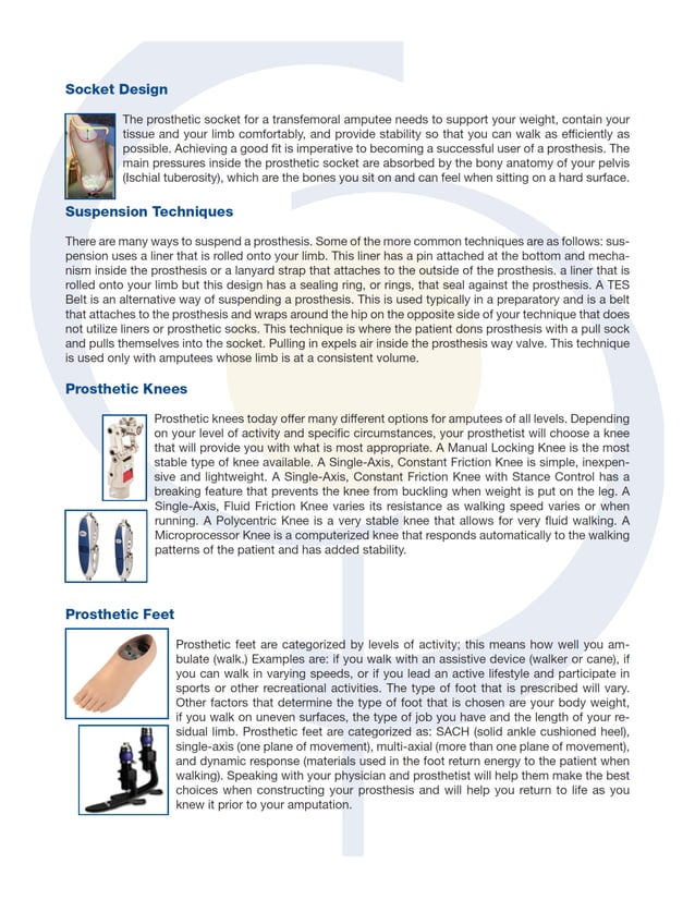 Above Knee Amputation An Overview Of Prosthetic Care | PDF | Surgery ...