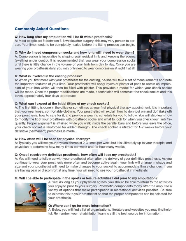 Above Knee Amputation An Overview Of Prosthetic Care | PDF | Surgery ...