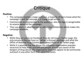 Above the Influence Campaign | PPTX