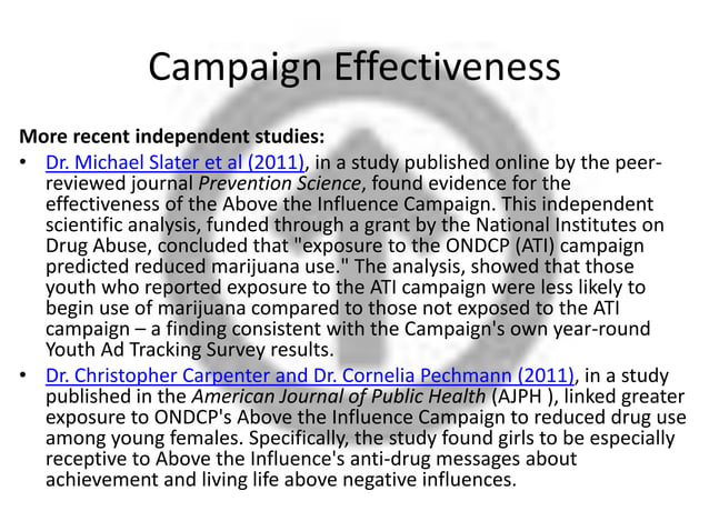 Above the Influence Campaign | PPTX