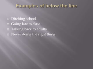 Above the line | PPTX