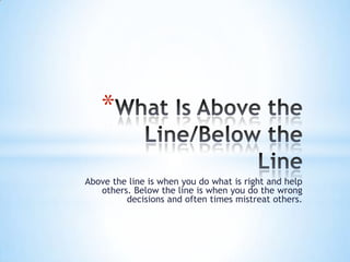 Above the line | PPT