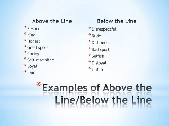 Above the line | PPT