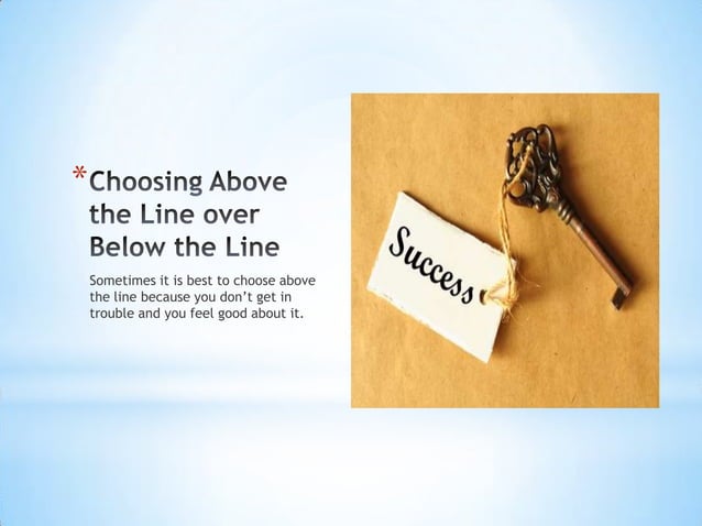 Above the line | PPTX