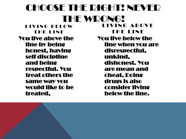 Above the line and below the line | PPTX