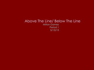 Above the Line | PPT