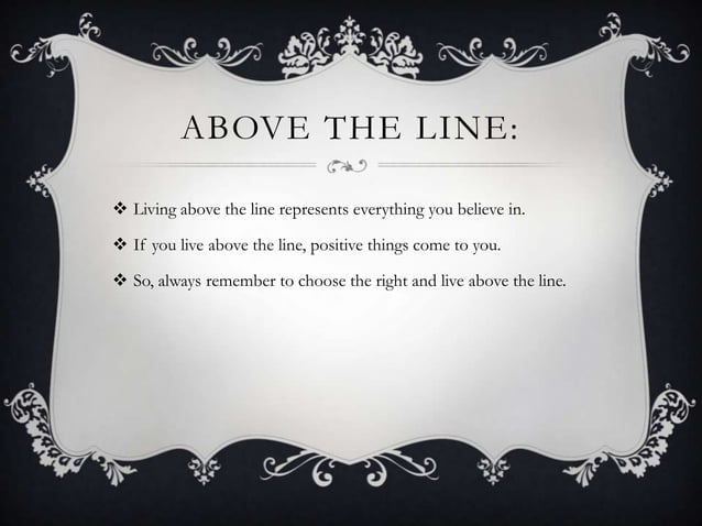 Above the line powerpoint by rr | PPTX