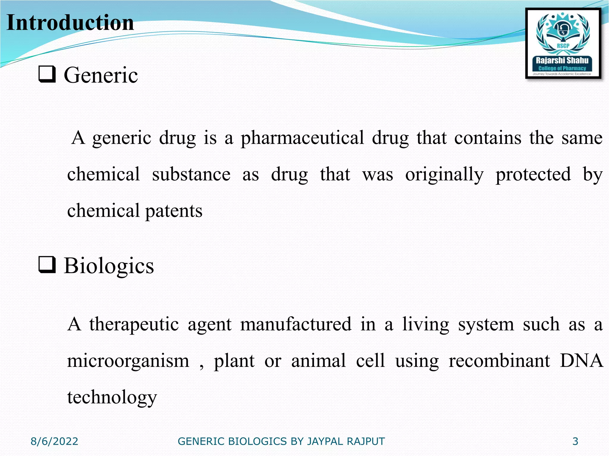 Generic biologics.pptx