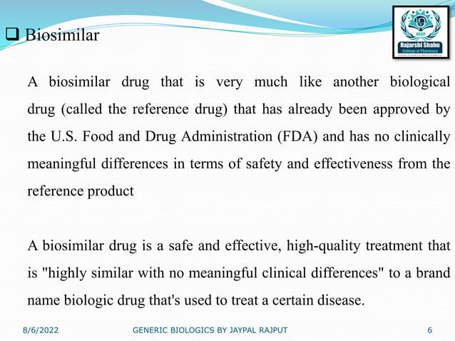 Generic biologics.pptx