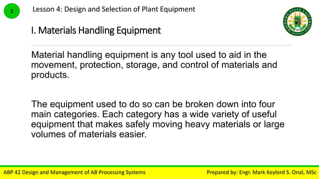 ABP-42-Lesson-4-Material-Handling-Equipment.pdf | Home Appliances ...