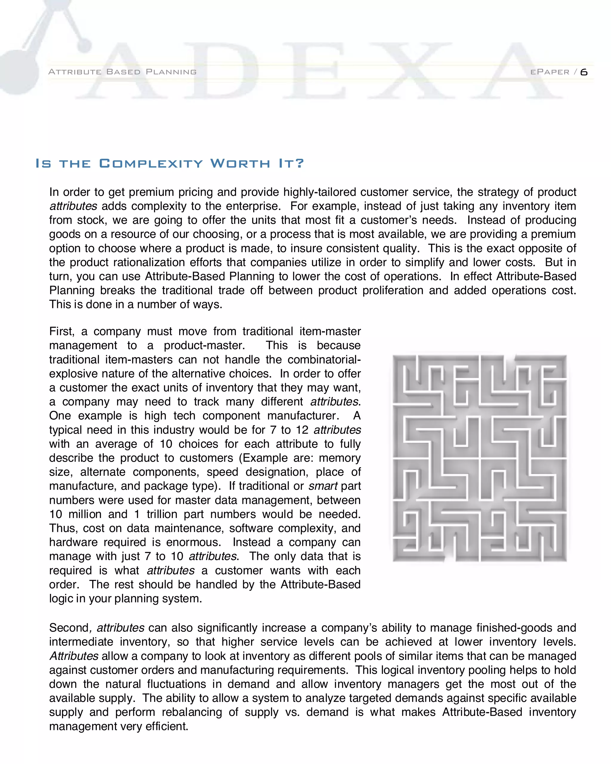 Attribute Based Planning | PDF