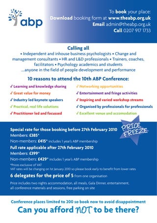 Abp 2010 Flyer | PDF