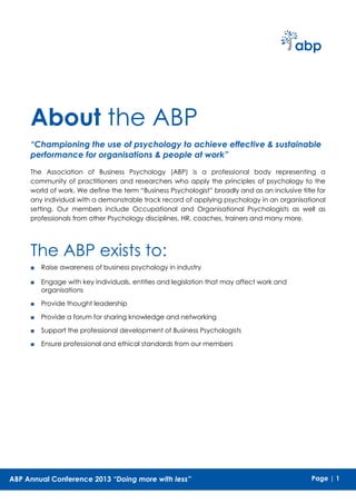 ABP 2013 Sponsorship Brochure | PDF