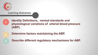 Physiology of Arterial blood pressure (ABP) | PDF