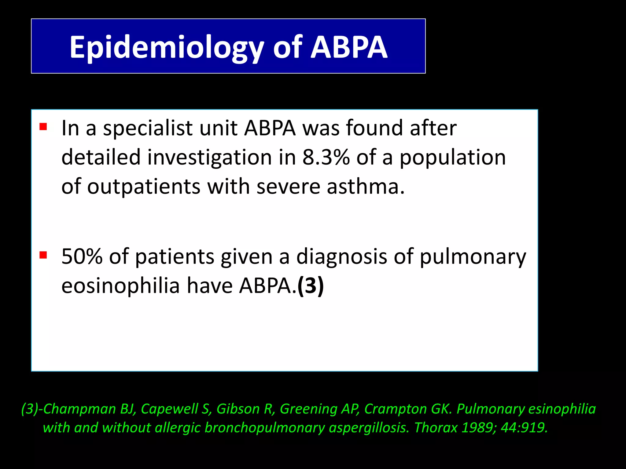 Allergic Broncho Pulmonary Aspergillosis (ABPA) by Dr.Tinku Joseph | PPTX