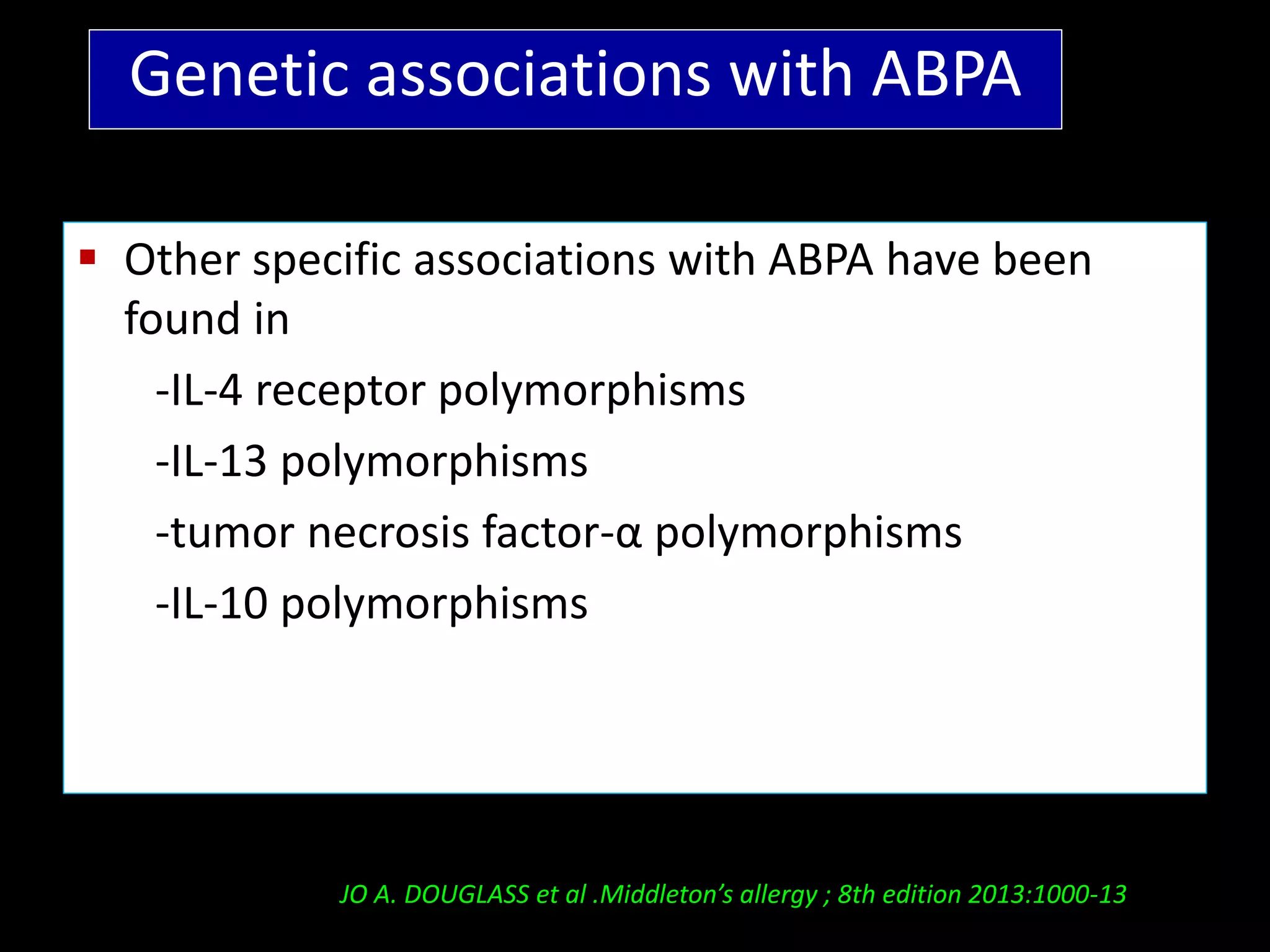 Allergic Broncho Pulmonary Aspergillosis (ABPA) by Dr.Tinku Joseph | PPTX