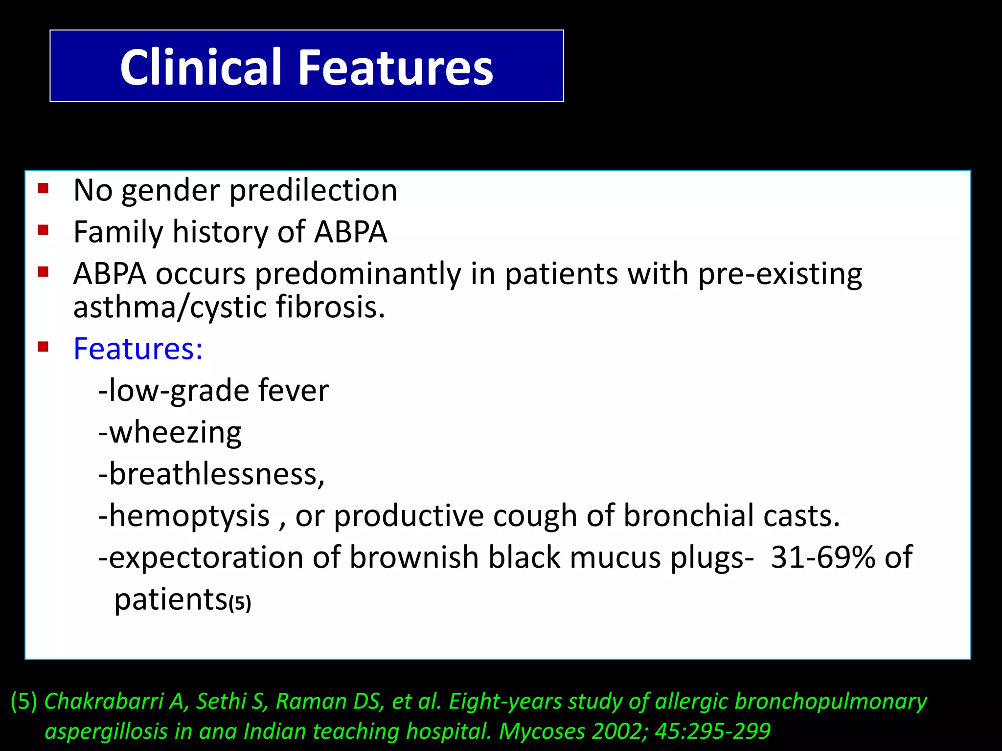 Allergic Broncho Pulmonary Aspergillosis (ABPA) by Dr.Tinku Joseph | PPTX